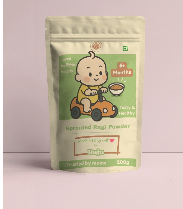 Roasted Sprouted Ragi Powder - 6+ Months - The Millet Store