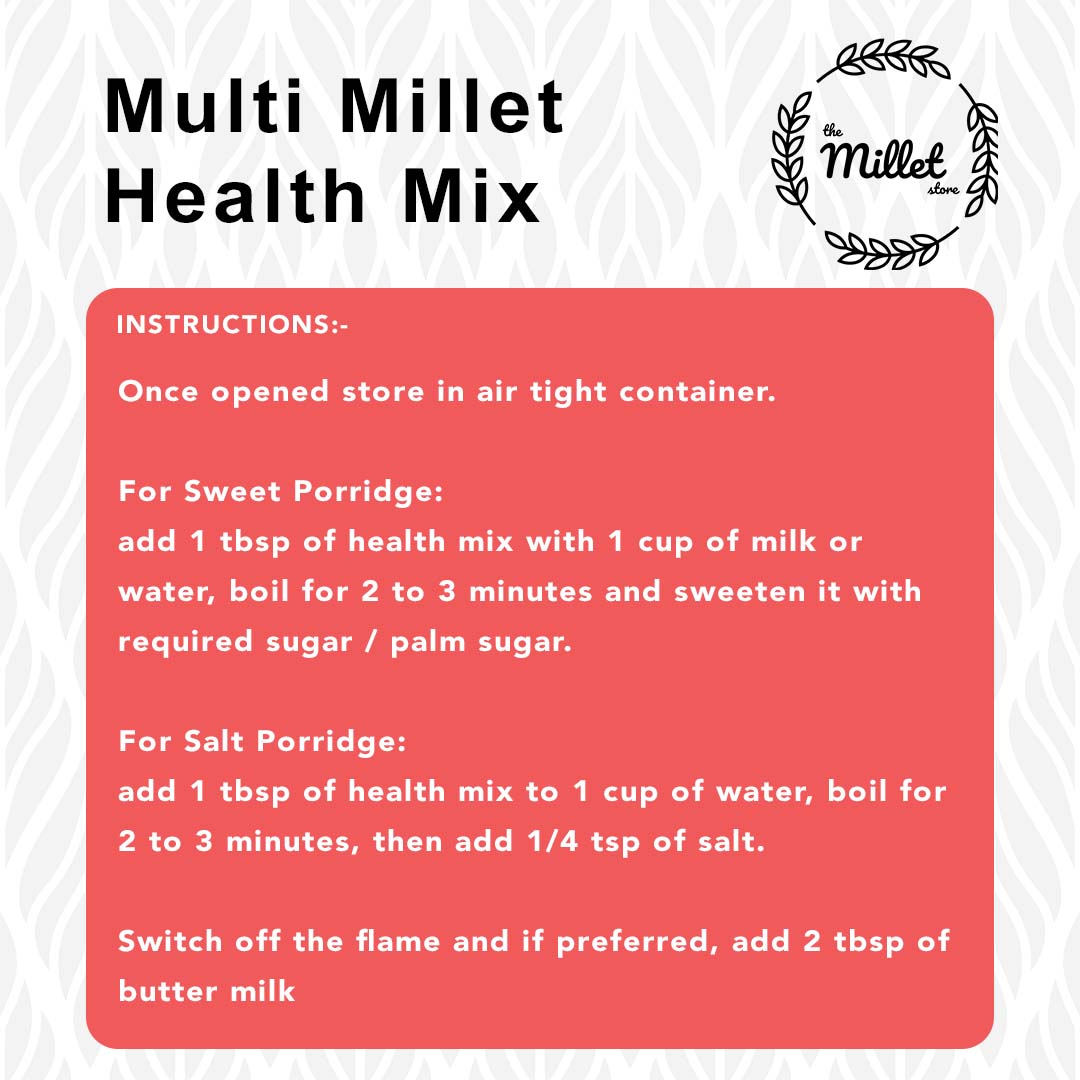 Multi Millet Health Mix - The Millet Store - We Make Food Delicious