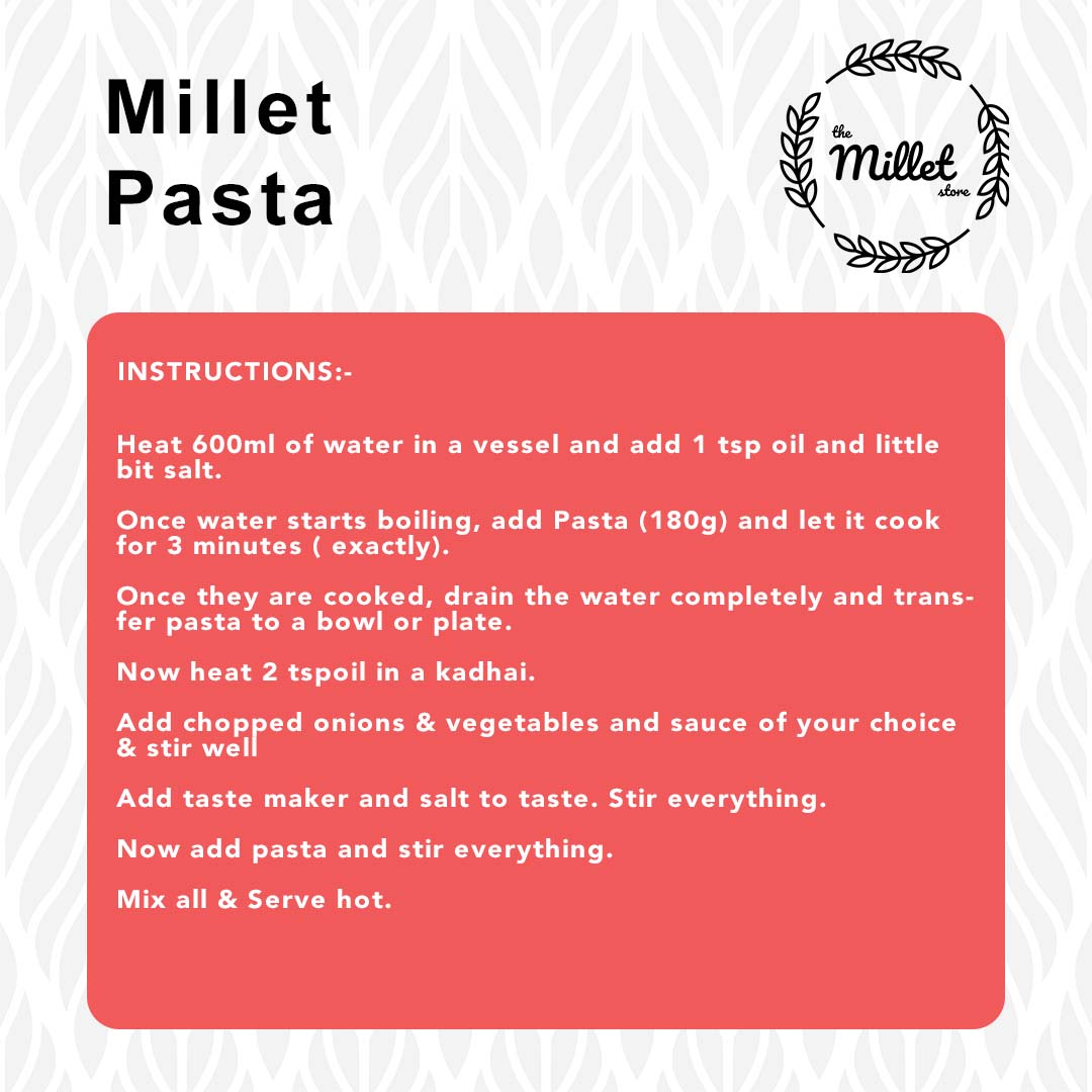 Millet Pasta - The Millet Store